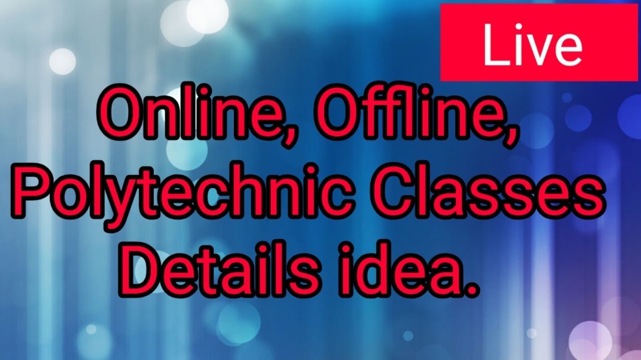Polytechnic Live Classes Again Starts - YouTube