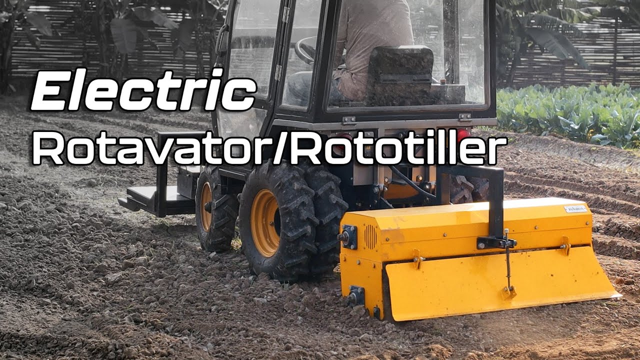 Sukoon Electric Tractor Rotavator | Haldhar 750 Microtrac - YouTube