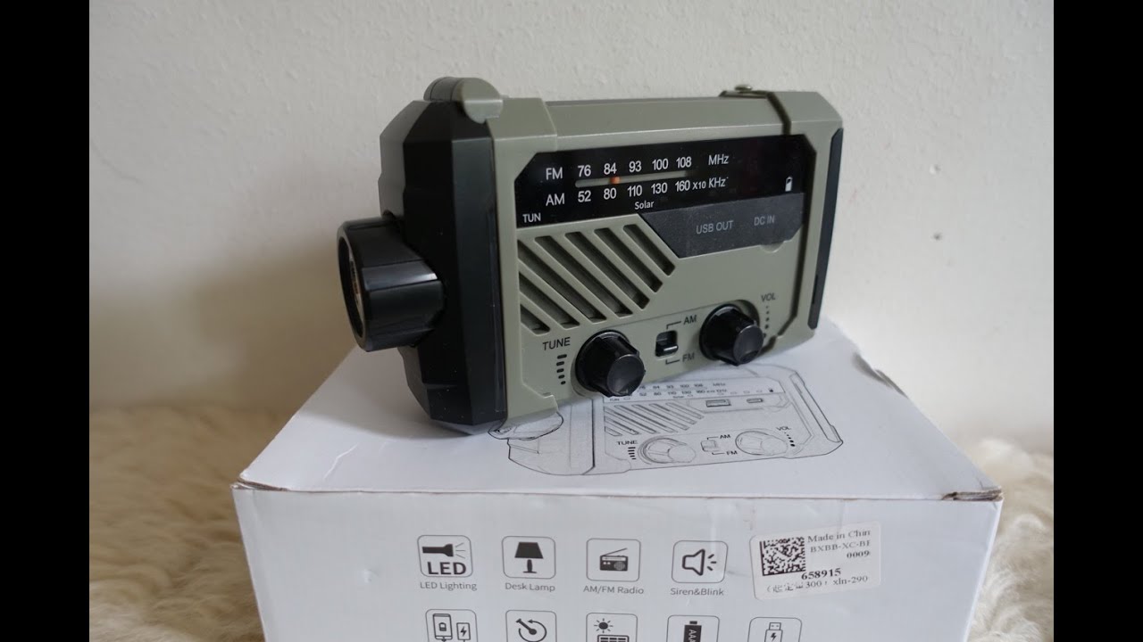 Emergency Solar hand-crank radio Agunto -Tenergy - YouTube