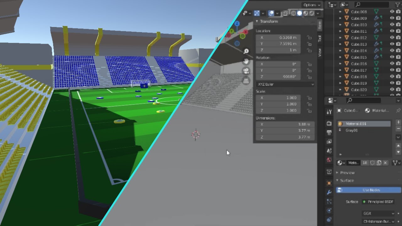 Bfootball - Arena (Blender 3D) - DevLog#5 - YouTube