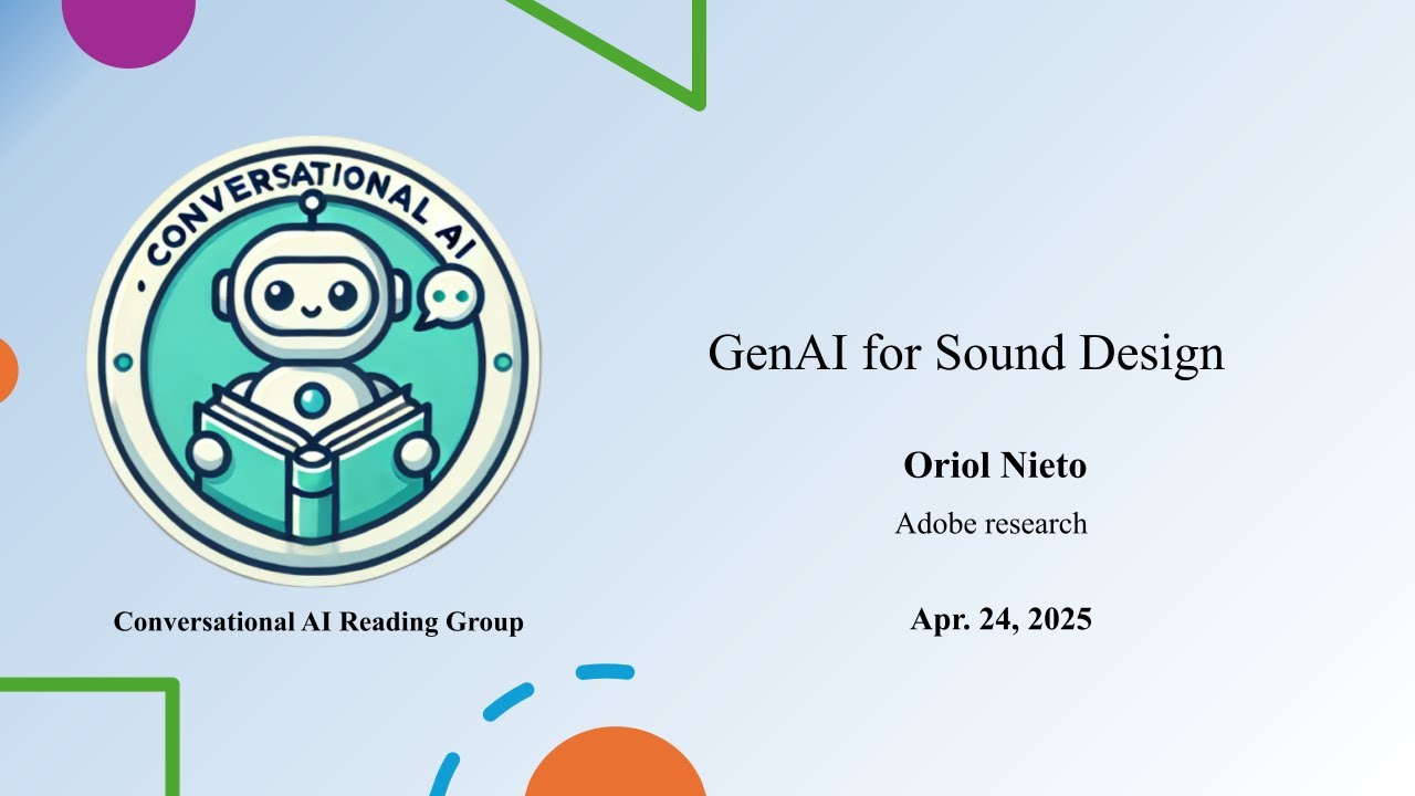 "GenAI for Sound Design" - Oriol Nieto - YouTube