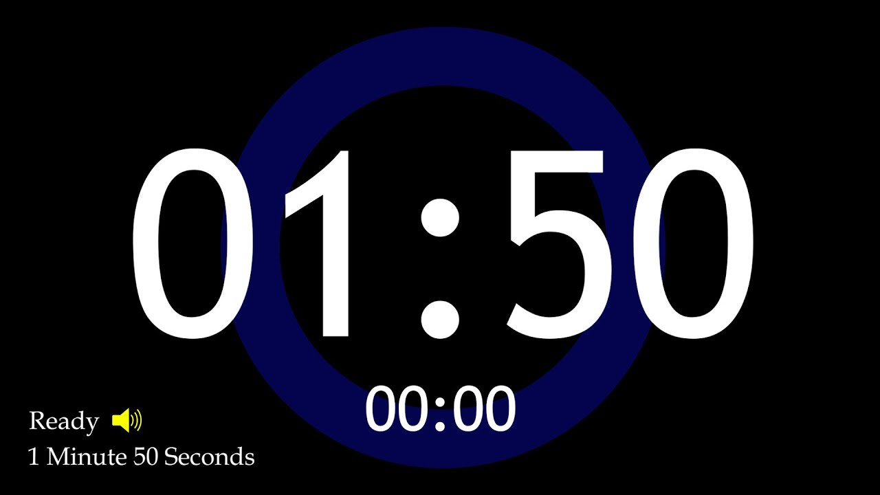 Ready 📢 1 MINUTE 50 SECOND TIMER & ALARM - YouTube