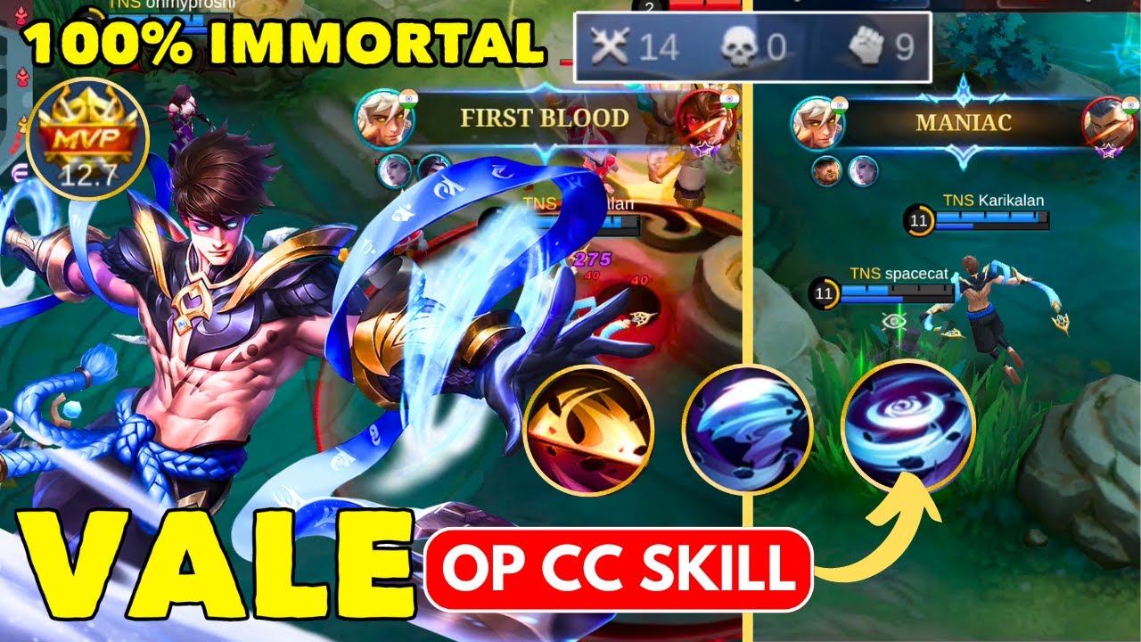 Immortal Explosive Magic Damage Build of Vale in mobile legends - YouTube