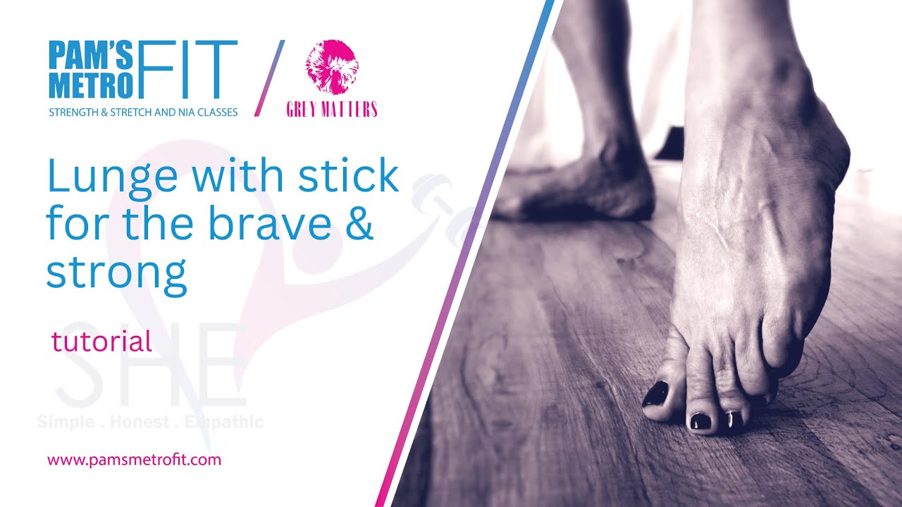 Lunges with stick for the brave & strong TUT. - YouTube