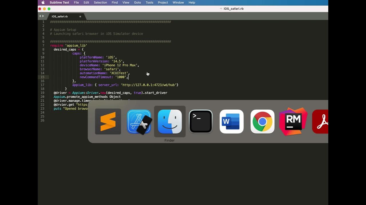 How to automate safari browser in iOS simulator device using appium - YouTube