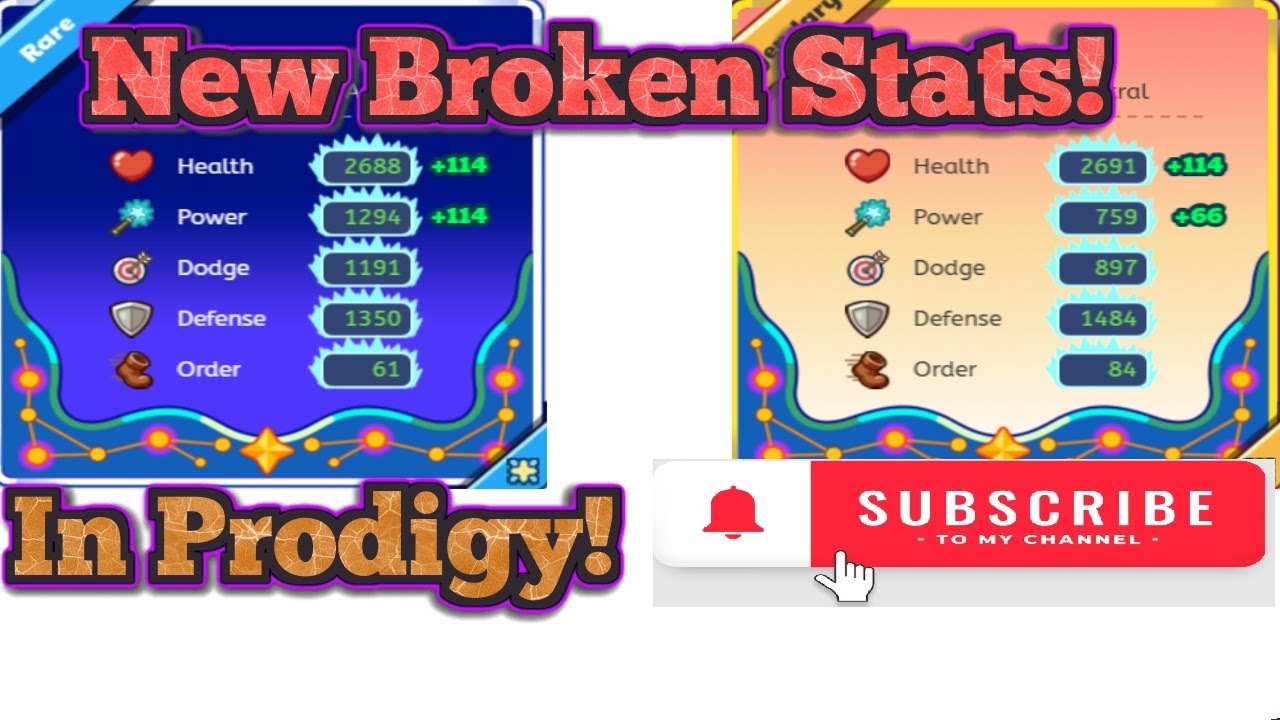 New Broken Stats In Prodigy! - YouTube