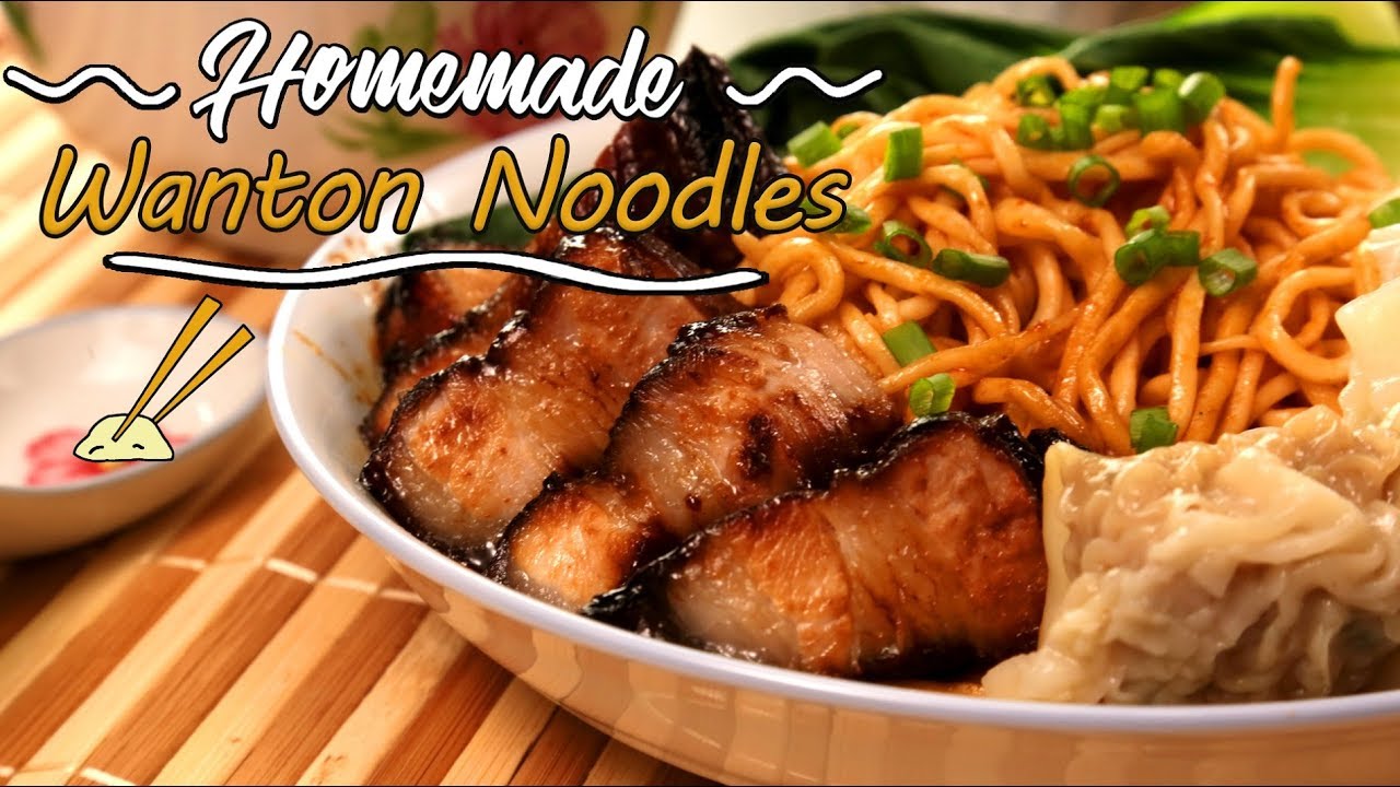 How To Make Homemade Wanton Noodles (云吞面) | Share Food Singapore - YouTube
