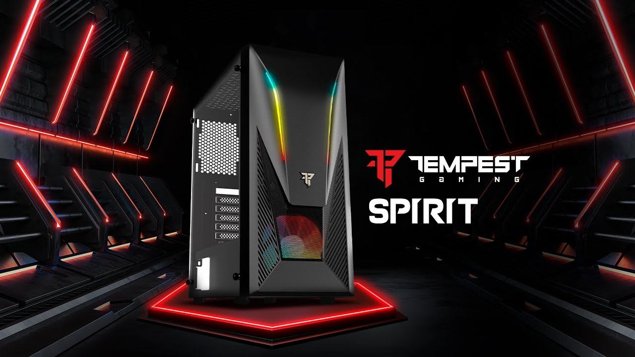 Tempest ATX CASE RGB Spirit Cristal Templado USB 3.0 - YouTube