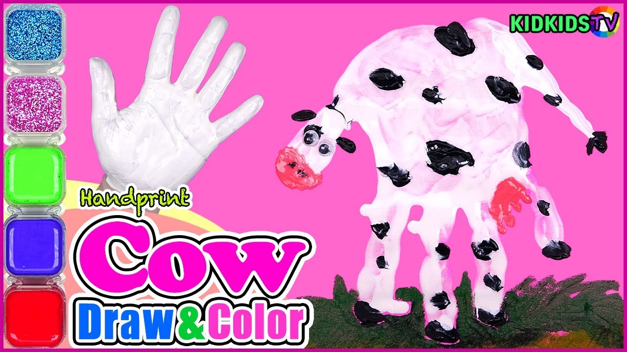 How to make Handprint Animal ⎮ Handprint cow craft ⎮ Craft Idea ...