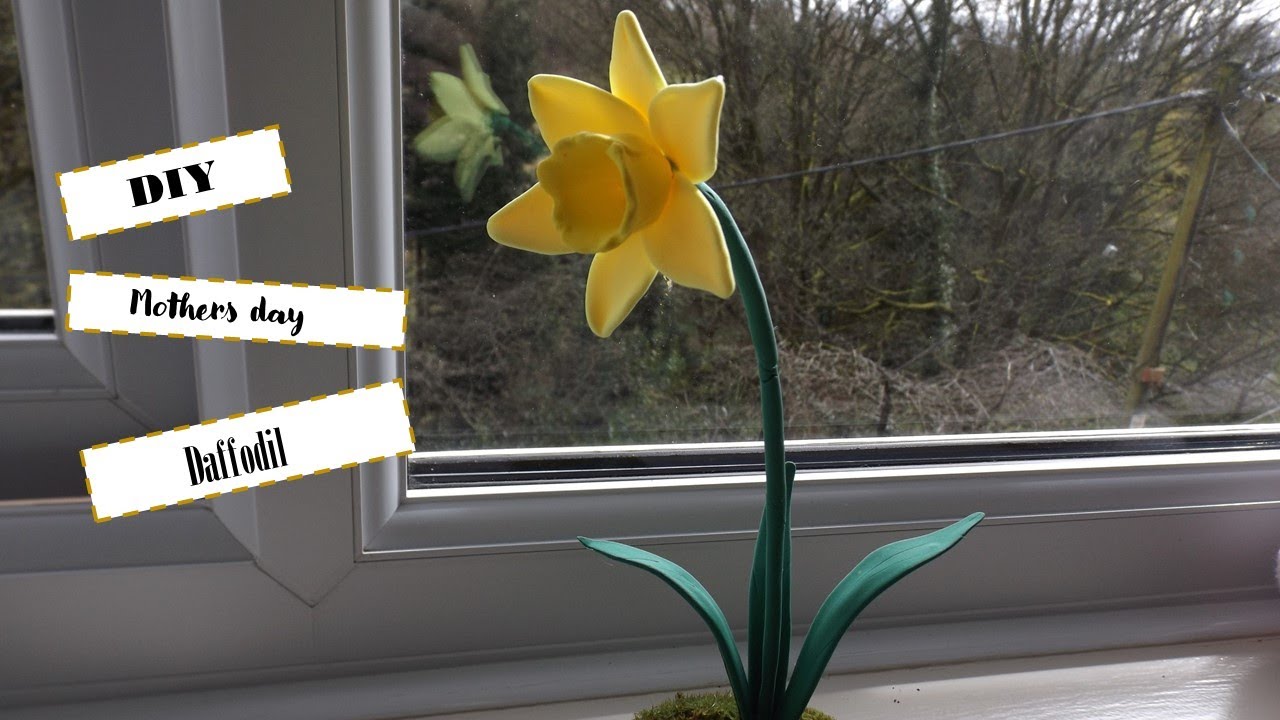 How to make a polymer clay daffodil - easy diy mothers day gift ...