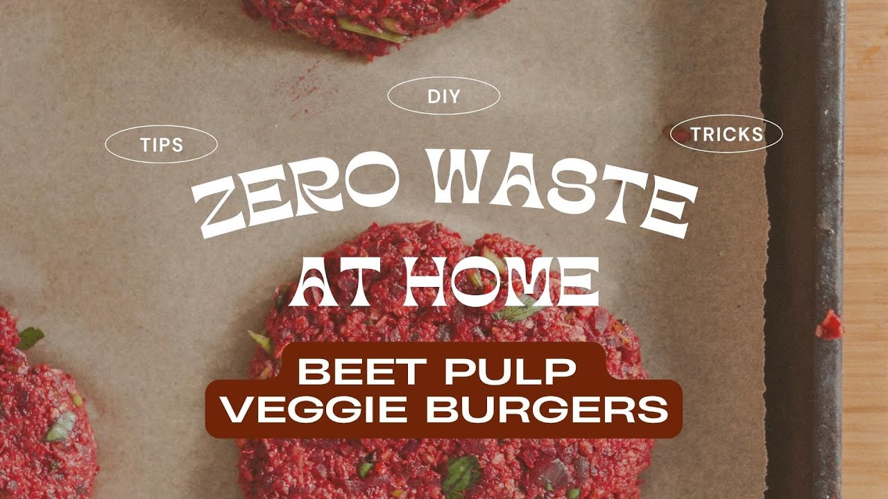 Beet & Walnut Veggie Pulp Burgers (Zero Waste Recipe!) - YouTube