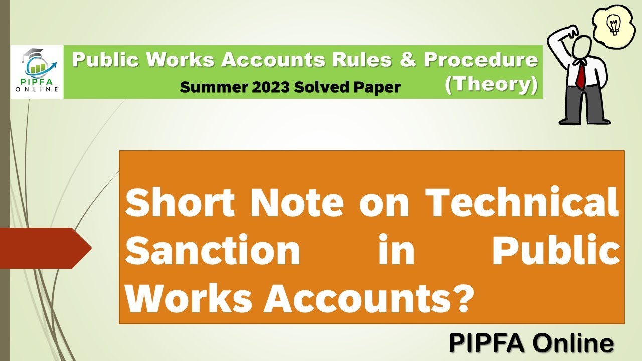 Technical Sanction Public Works Accounts Rules Theory Question Answer ...