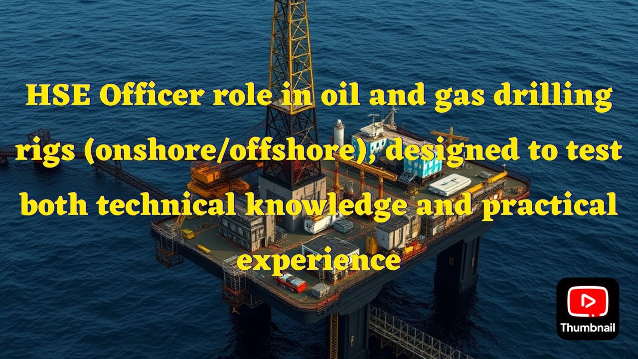 HSE Officer role in oil and gas drilling rigs (onshore/offshore) - YouTube