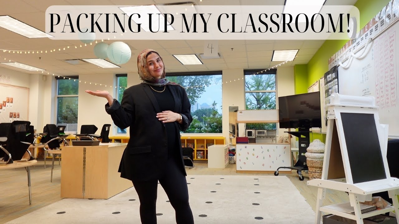 PACKING UP MY CLASSROOM.... Spend the day with me! - YouTube