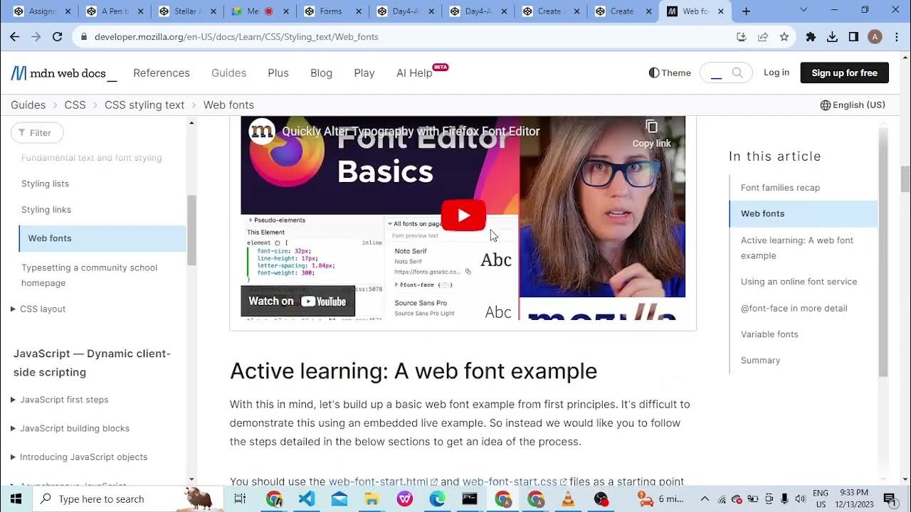 Different Web Fonts & How to use Google Font in a web page, CSS Font - YouTube