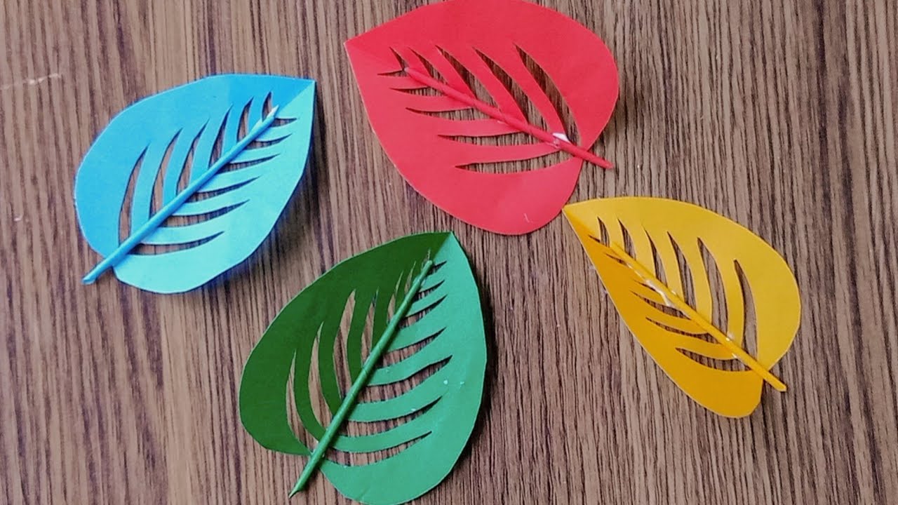 Easy Paper Leaf Craft || Paper Craft Ideas || @Crafty_Aman_ - YouTube