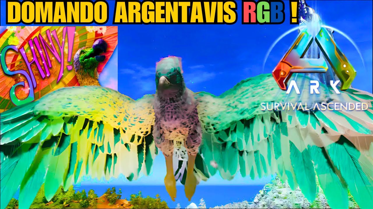 DOMANDO ARGENTAVIS SHINY RGB MUITO INSANA ! ARK SURVIVAL ASCENDED ...