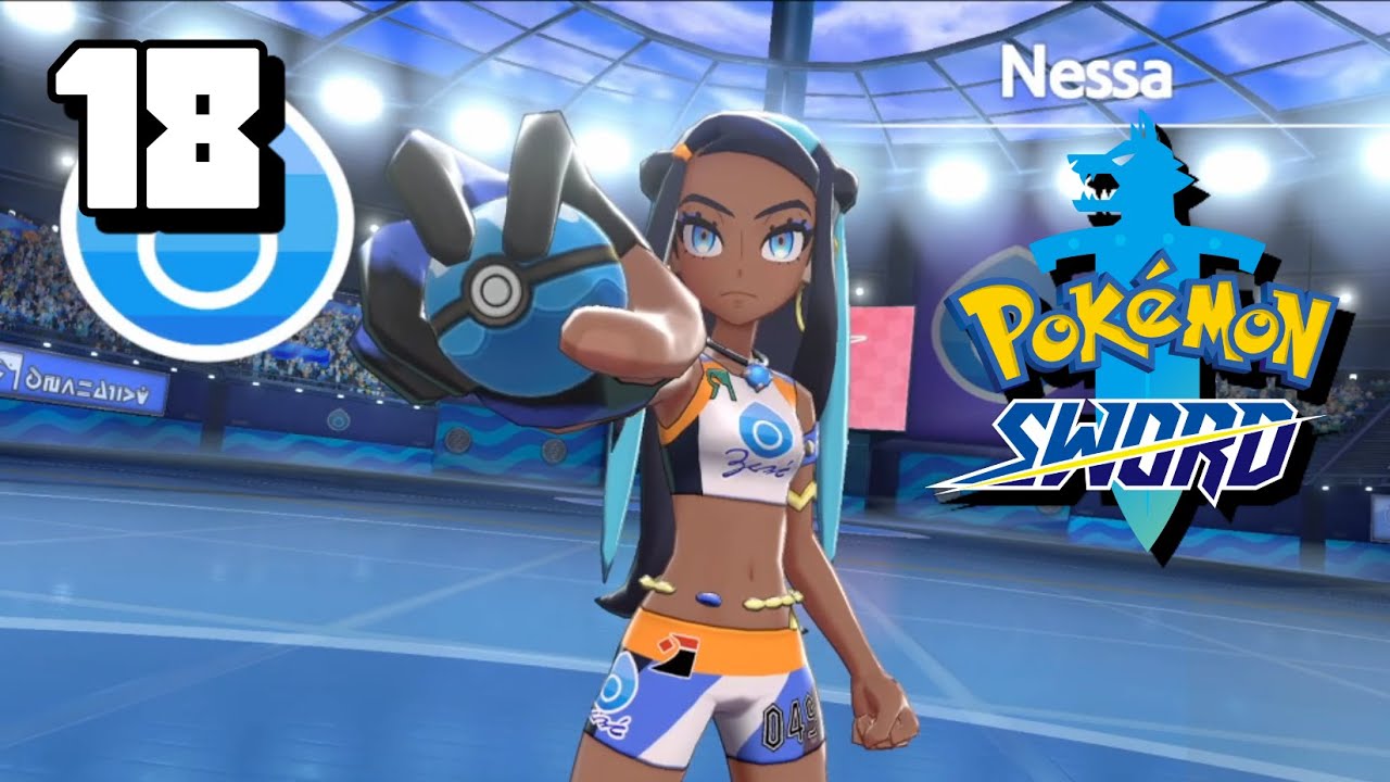Let's Play Pokemon Sword Part 18 - Water Gym Leader Nessa! - YouTube
