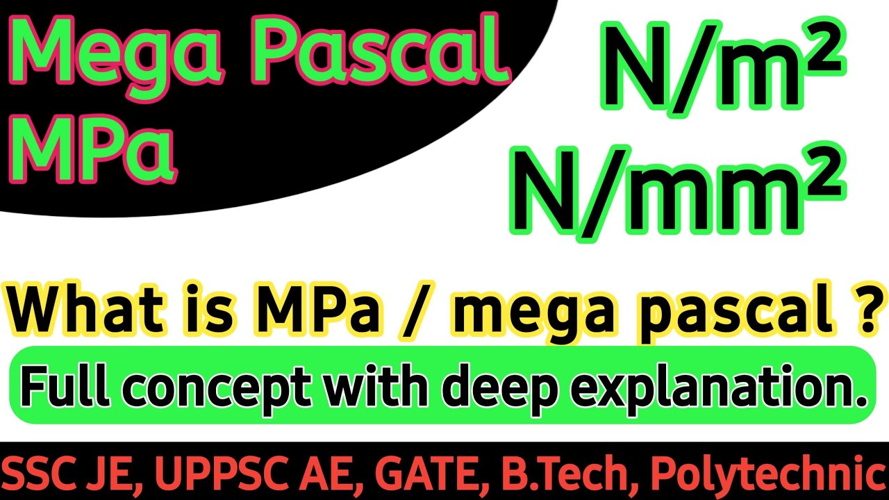 What Is MPa Mega Pascal N mm Way To Engineering By Shashank