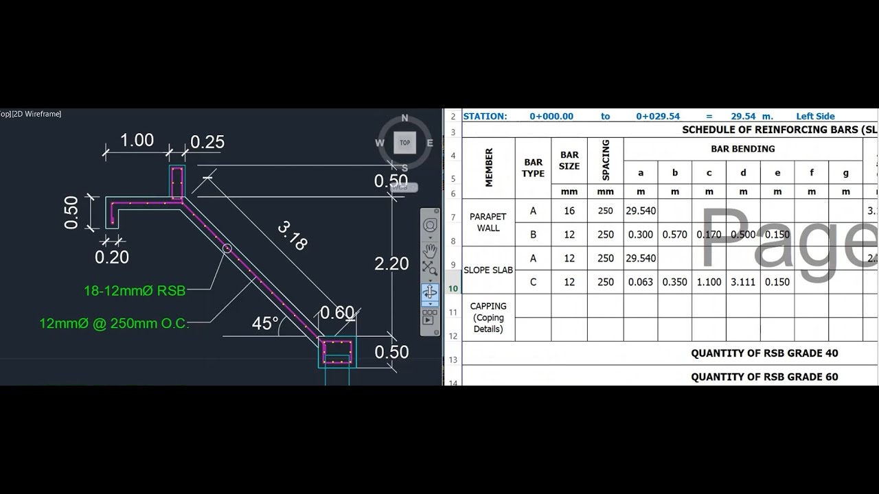SLOPE PROTECTION ESTIMATE | Rebar Splicing Standards - YouTube