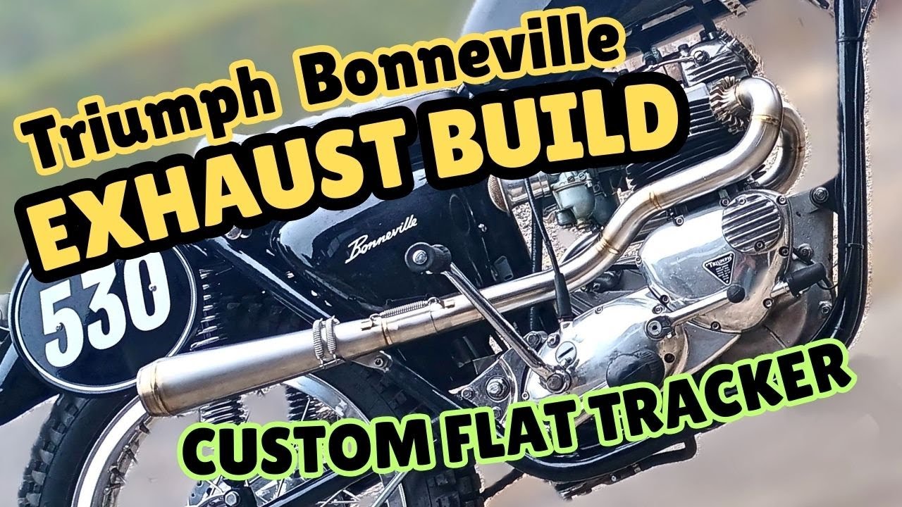 Exhaust Fabrication, Triumph T140 Flat Tracker Custom Exhaust Build ...
