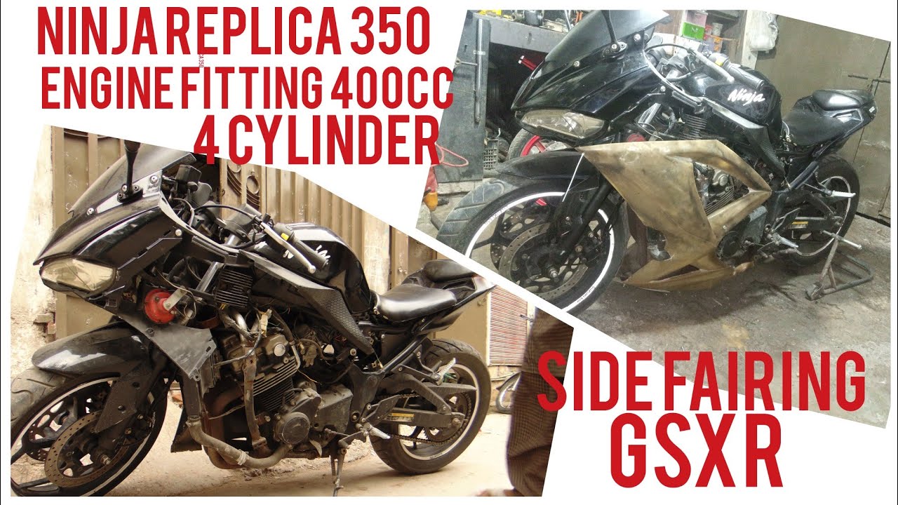 kawasaki ninja replica 350 engine swap honda cb super 400cc 4 cylinder ...