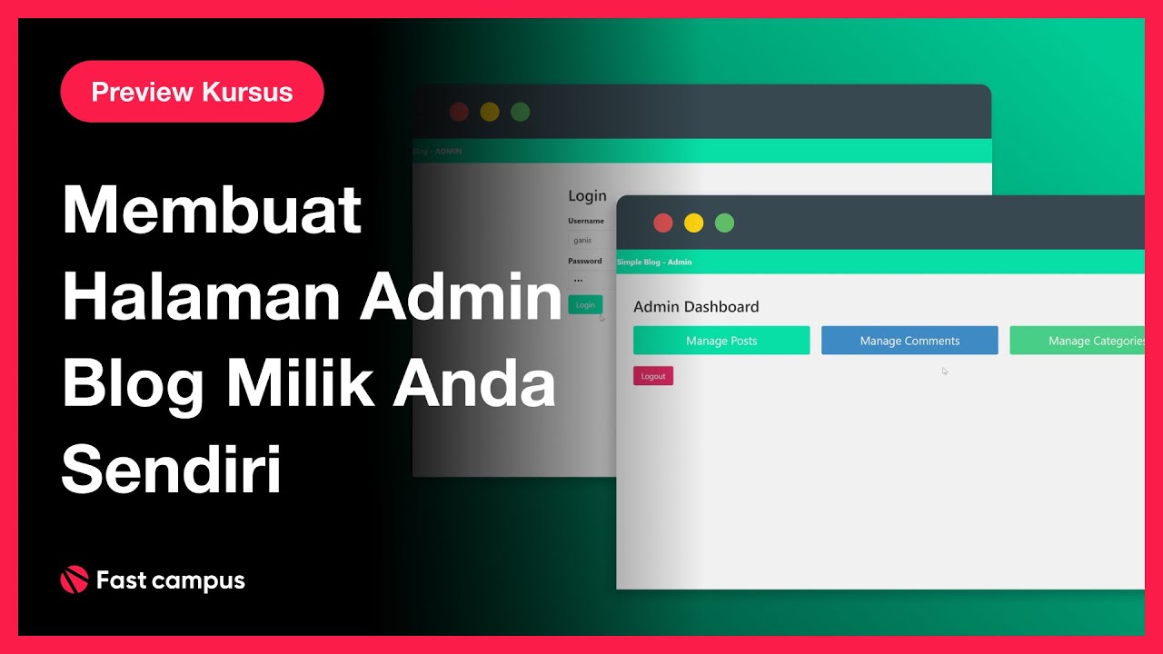 Membuat Halaman Admin Blog Milik Anda Sendiri - YouTube