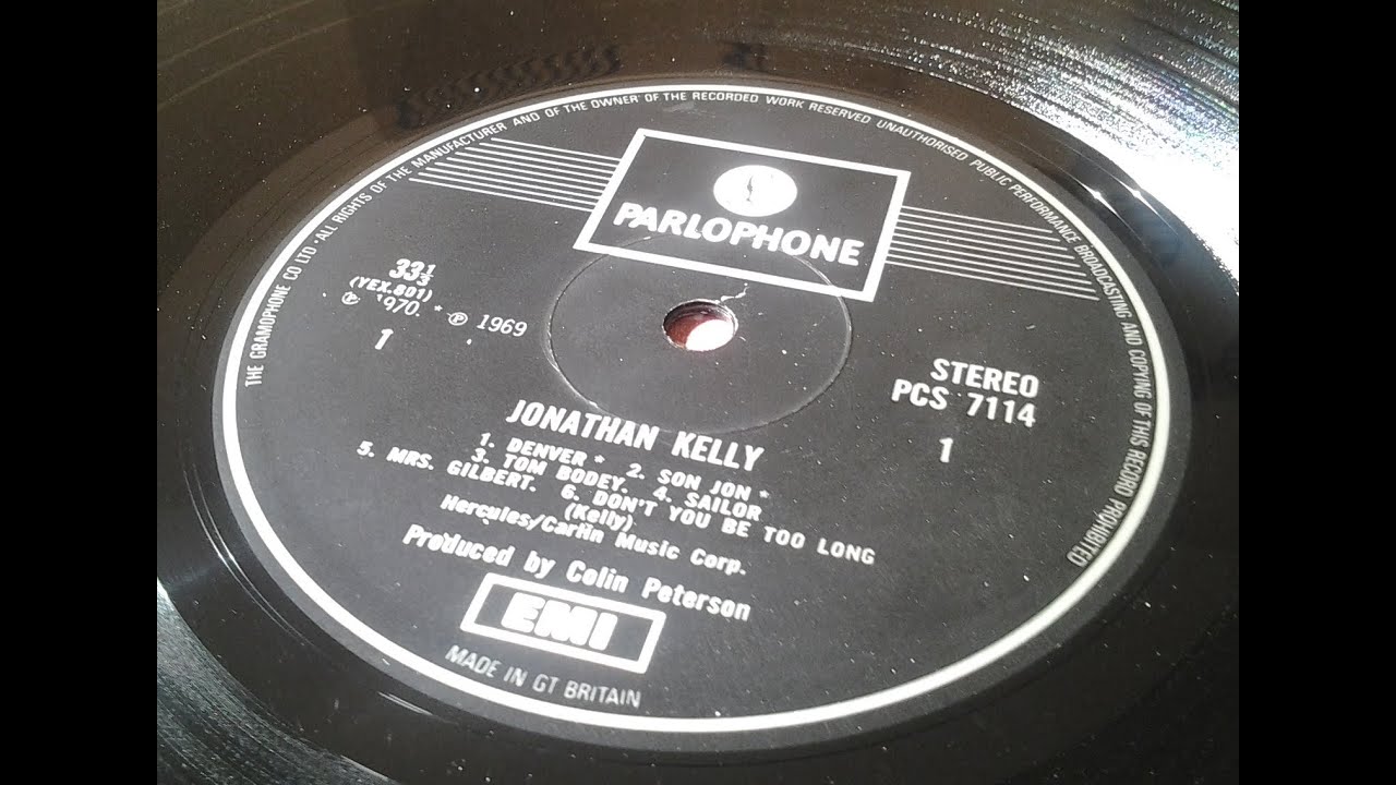 Jonathan Kelly (Side 2) – Incredibly Rare 1970 UK Parlophone Debut Folk ...