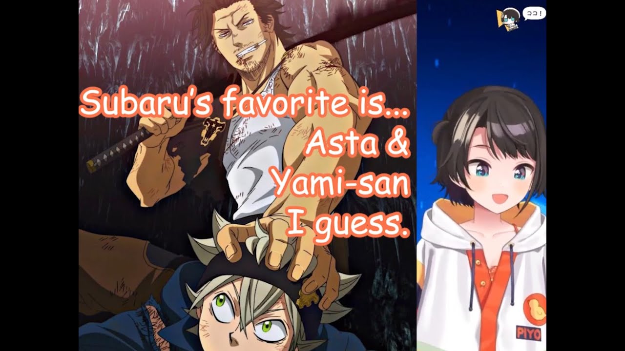 Oozora Subaru Talking About Black Clover - YouTube