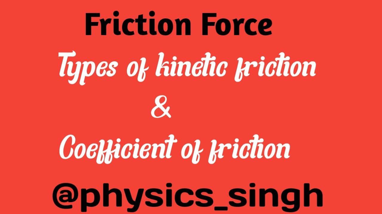 Types Of Kinetic Friction & Coefficient Of Friction|| #classxiphysics ...