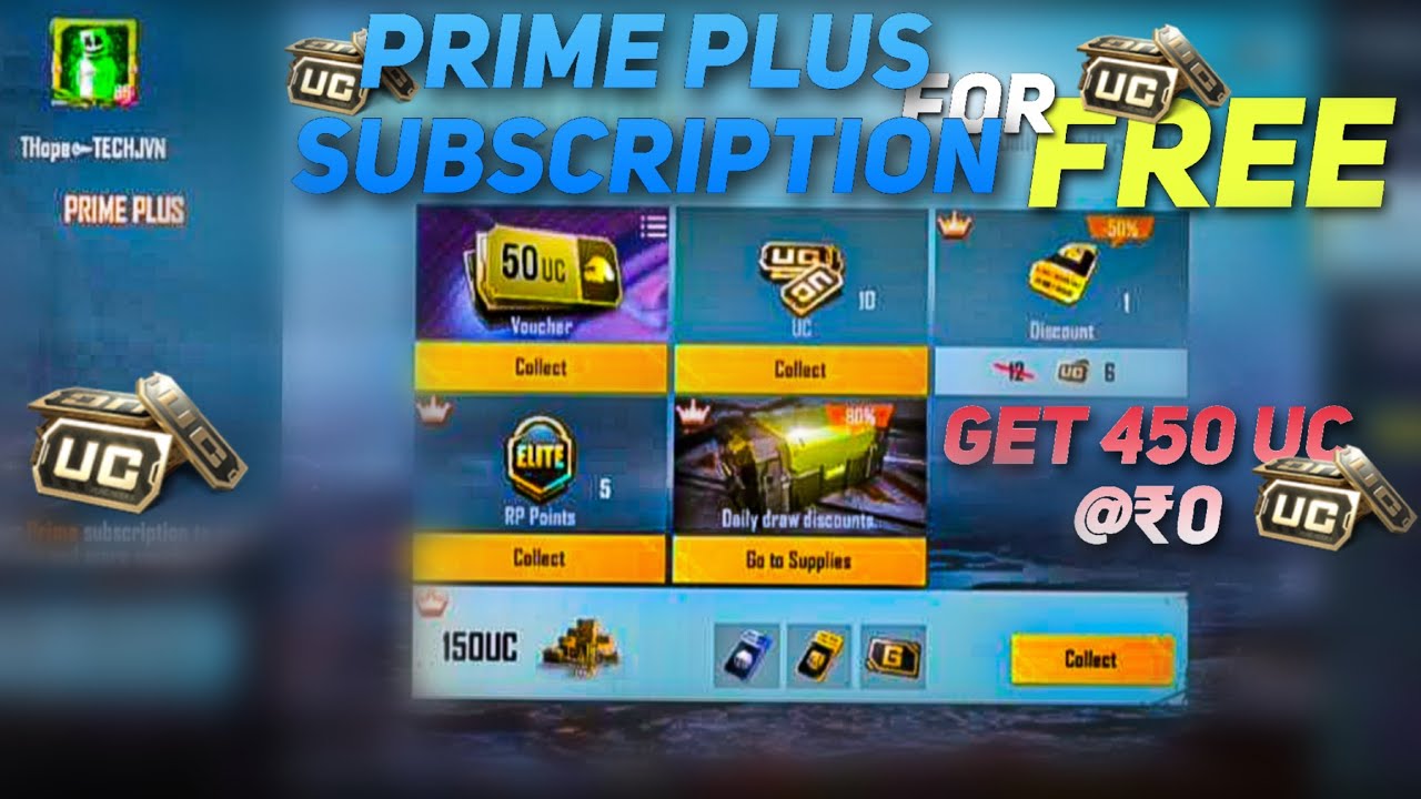BGMI Prime Plus Subscription || Get 450 UC @₹0 ||#uctrick #bgmiuc # ...