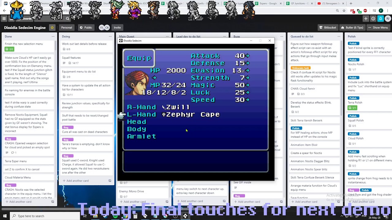 FF Dissidia Sedecim dev logs - Finishing up the demo - YouTube