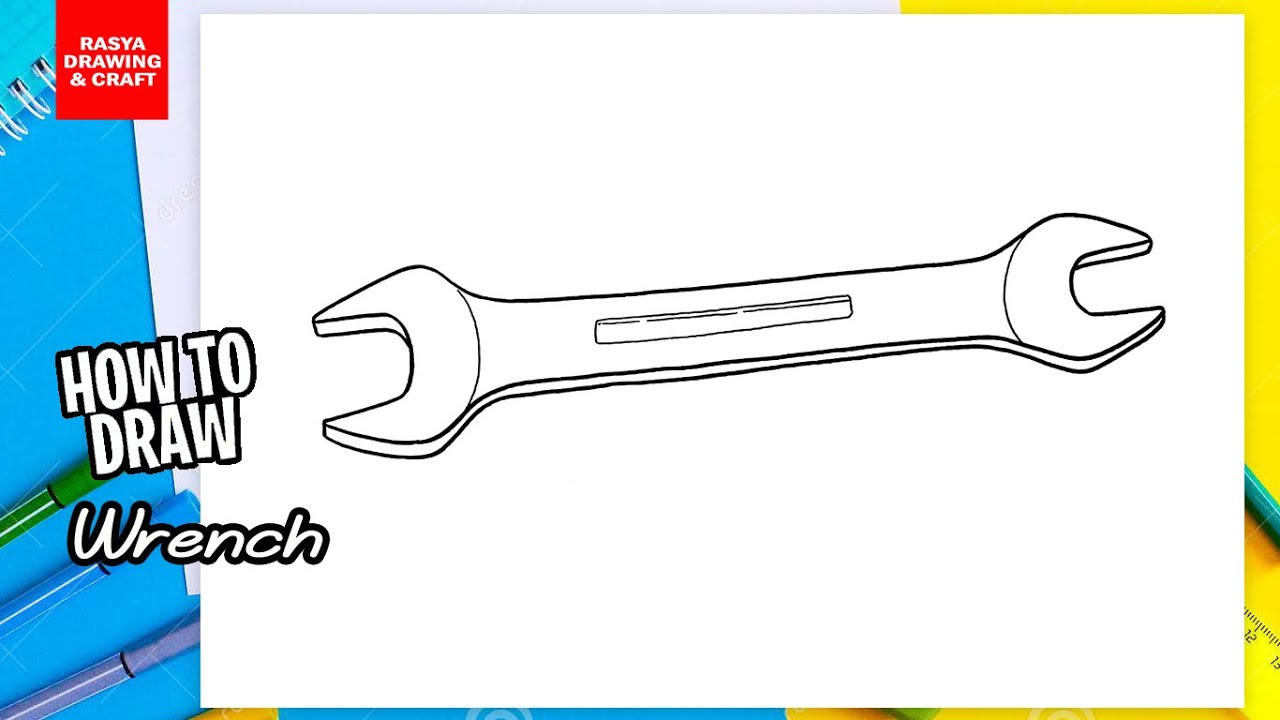 How to draw Wrench - YouTube
