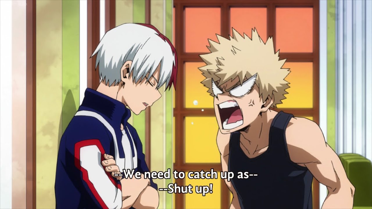 BNHA | Todoroki angers Bakugou by repeating his words - YouTube