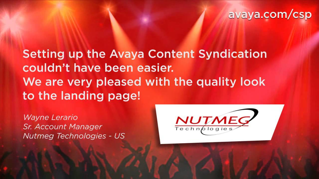 Avaya Content Syndication Program - YouTube