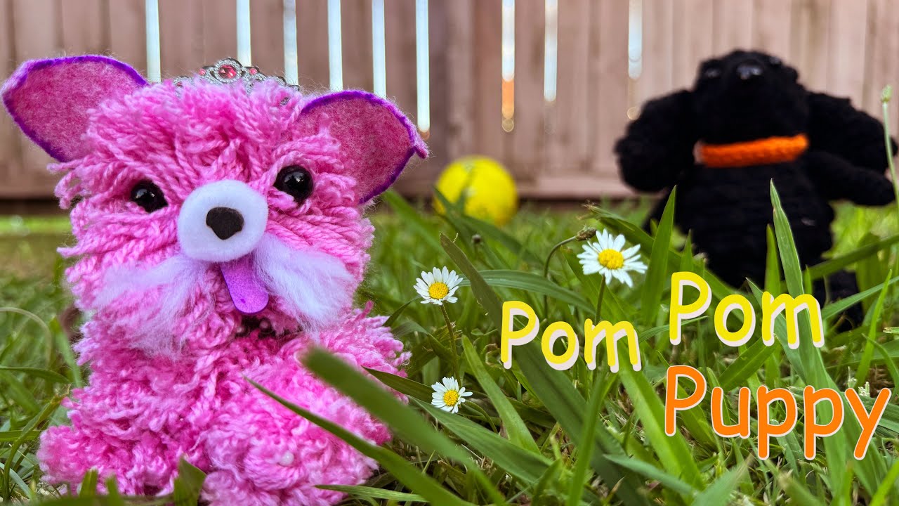 How To Make Cute Little Pom Pom Puppy and Everyone Likes it | Easy Way ...