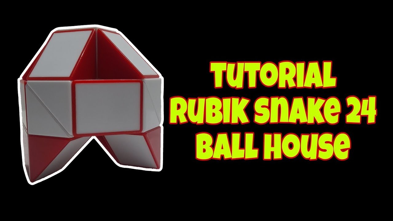 Rubik's snake 24 ball house shape - YouTube