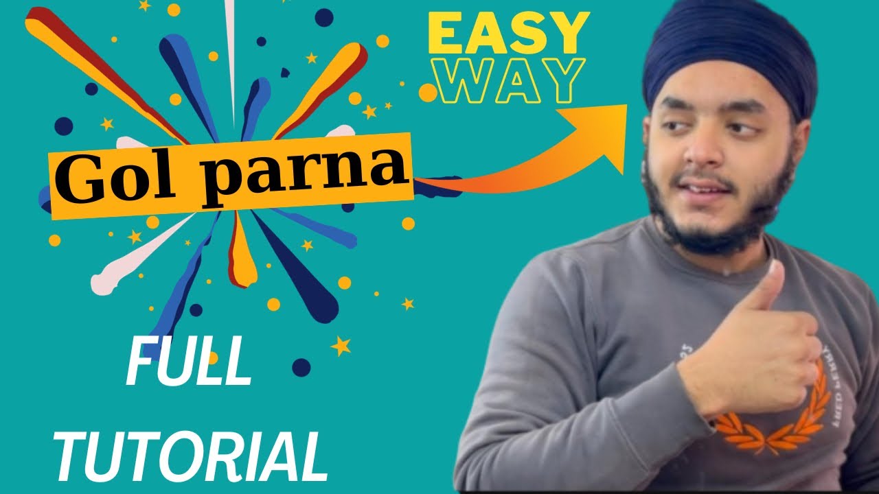 Gol parna || easy way || creativeanmol || subscribe mychannel #pagg # ...