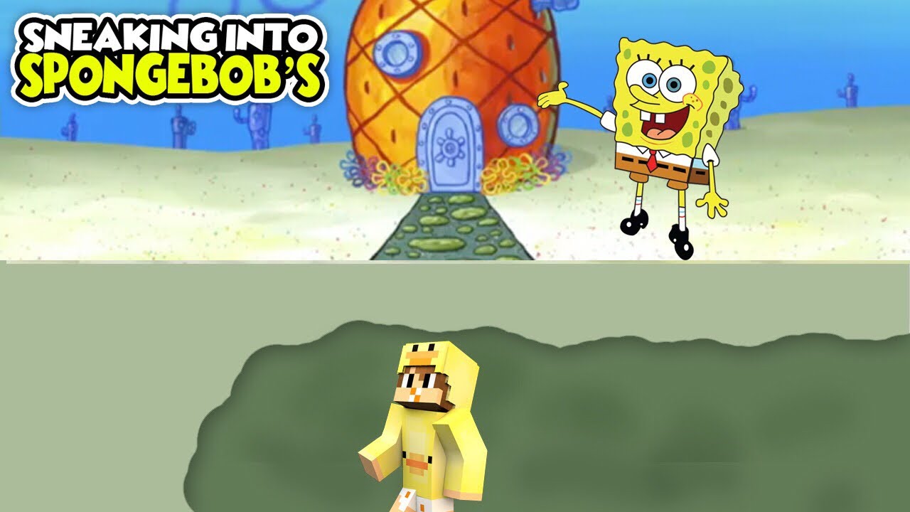 SNEAKING INTO SPONGEBOB'S BIKINI BOTTOM MANSION CHALLENGE!! Baby Duck ...