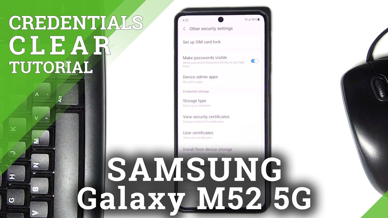 How to Clear Credentials in SAMSUNG Galaxy M52 5G – Remove Credential ...