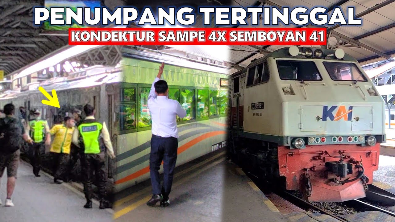 KERETA BERHENTI MENDADAK Ada Penumpang Tertinggal !! Kondektur 4x ...