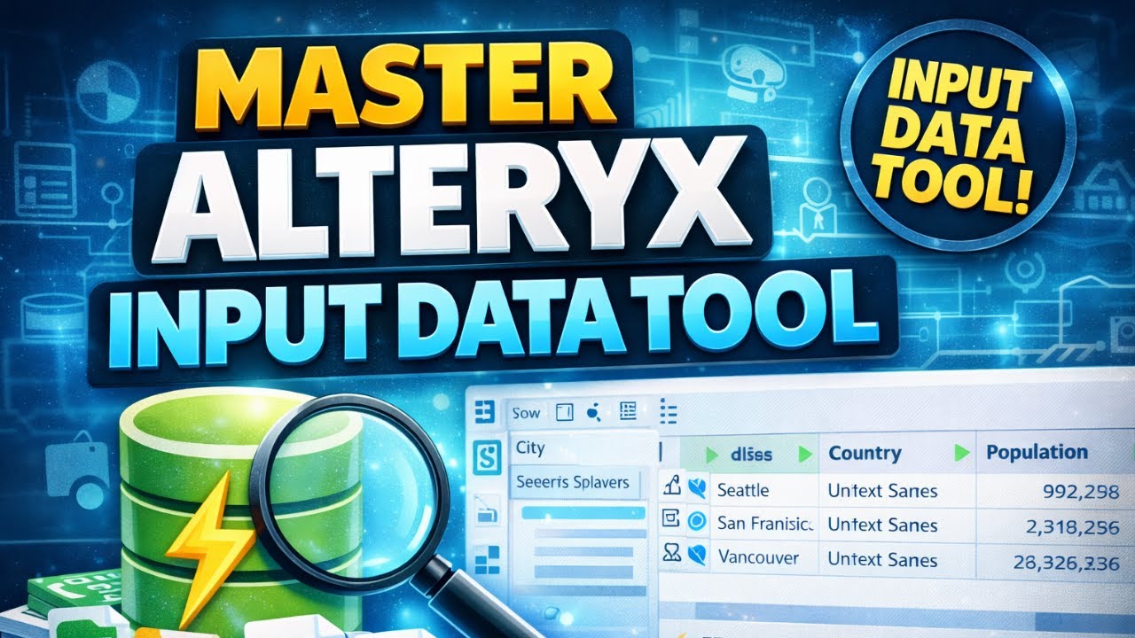Alteryx Input Data Tool - YouTube
