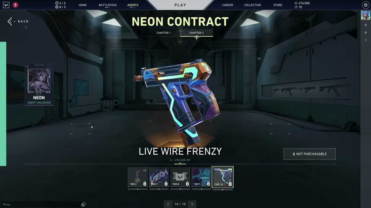 NEON Agent contract and Pistol skin || Valorant - YouTube