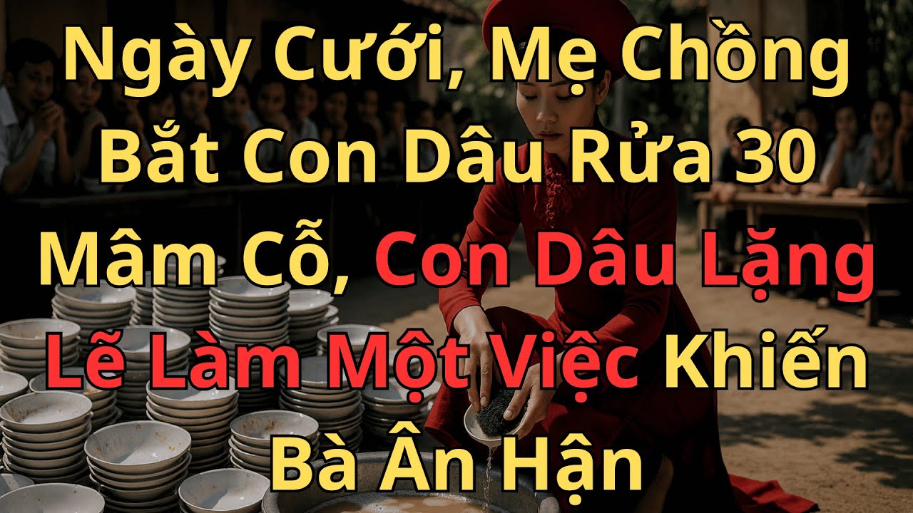 Ngày Cưới, Mẹ Chồng Bắt Con Dâu Rửa 30 Mâm Cỗ, Con Dâu Lặng Lẽ Làm Một ...