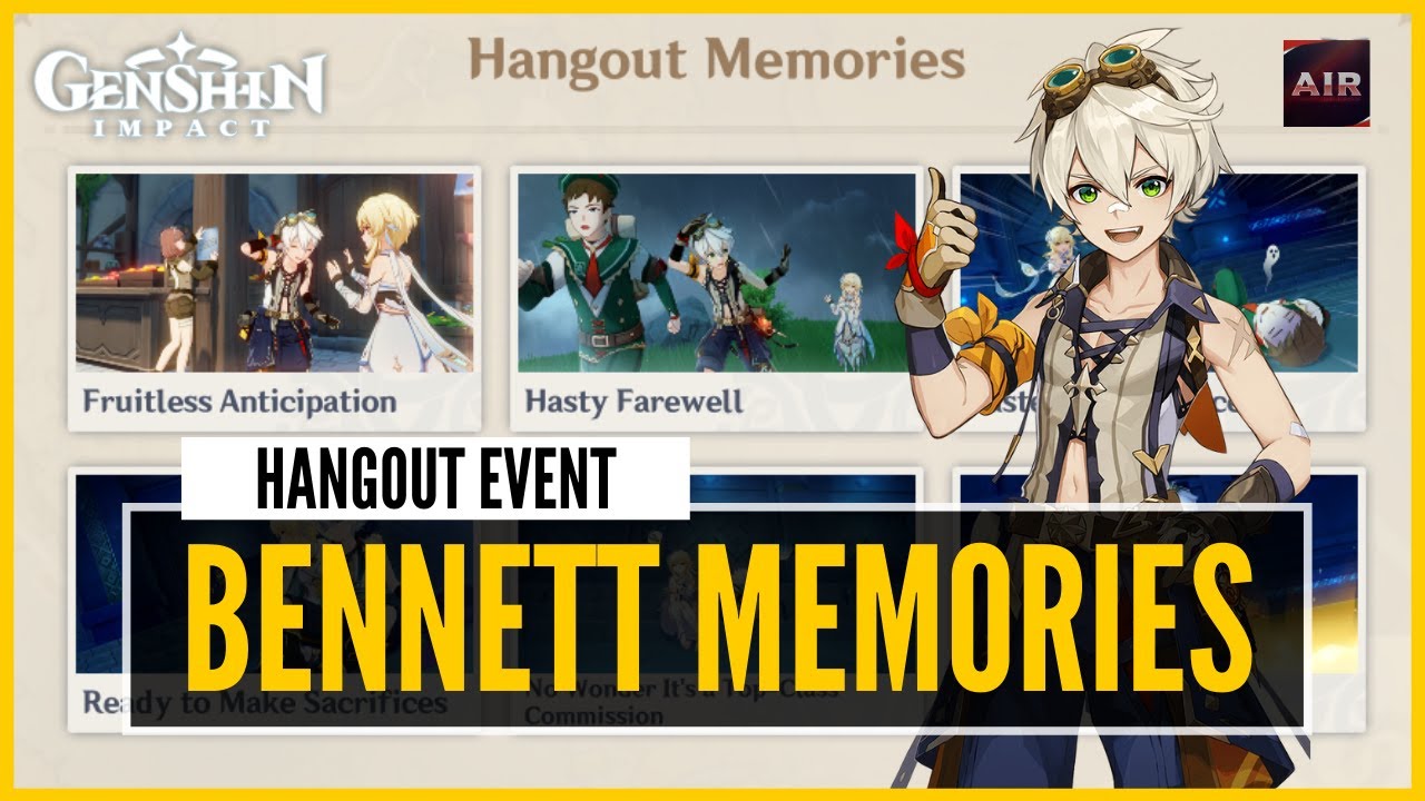 Genshin Impact - Bennett Hangout Event | All Memories | All Cutscenes ...