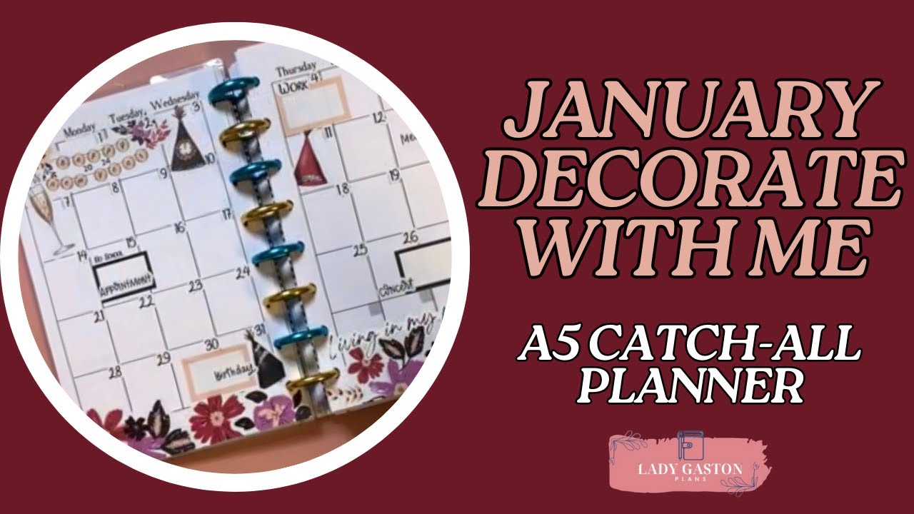 MONTHLY PLAN WITH ME | January 2024, A5 Catch-All planner - YouTube
