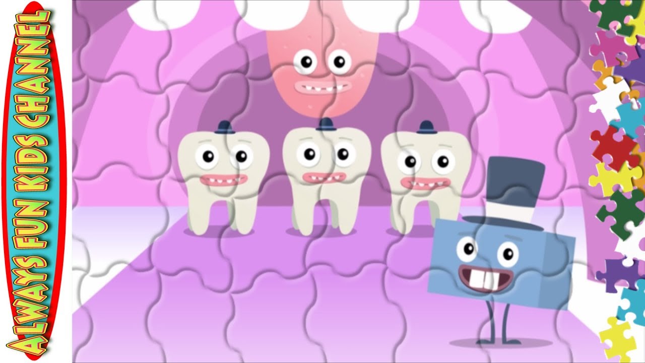 BIG block SINGSONG teeth song puzzle jigsaw nursery rhymes video for ...