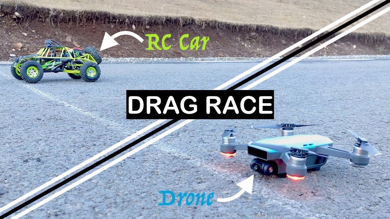 Drone VS Rc Car | DRAG RACE | DJI Spark vs Transyro Racing Crawler ...