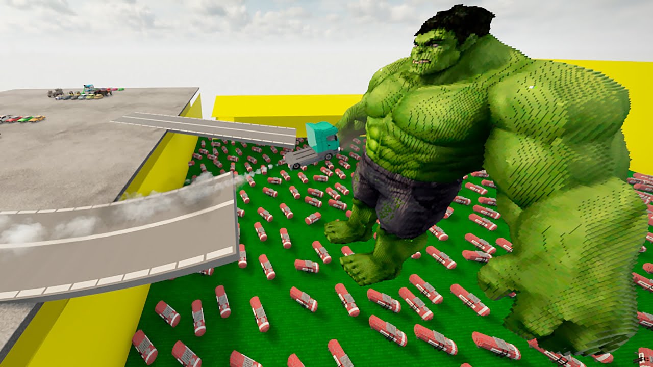 HULK VS ALL CARS TEARDOWN - YouTube