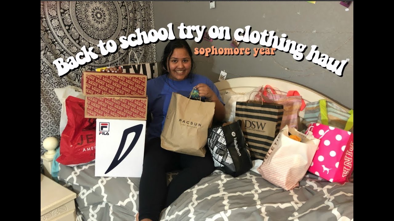 back to school try on clothing haul 2019 - YouTube